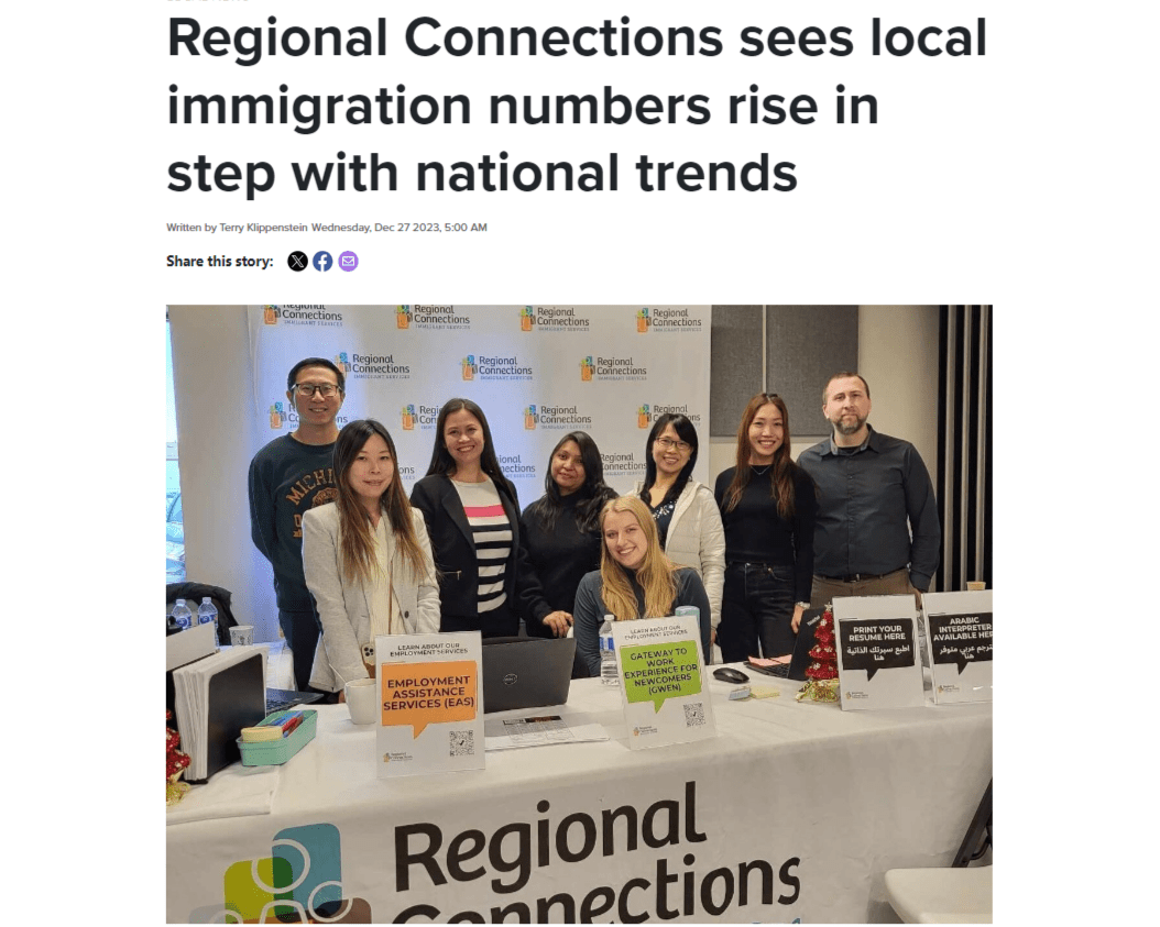 Regional Connections sees local immigration numbers rise in step with ...