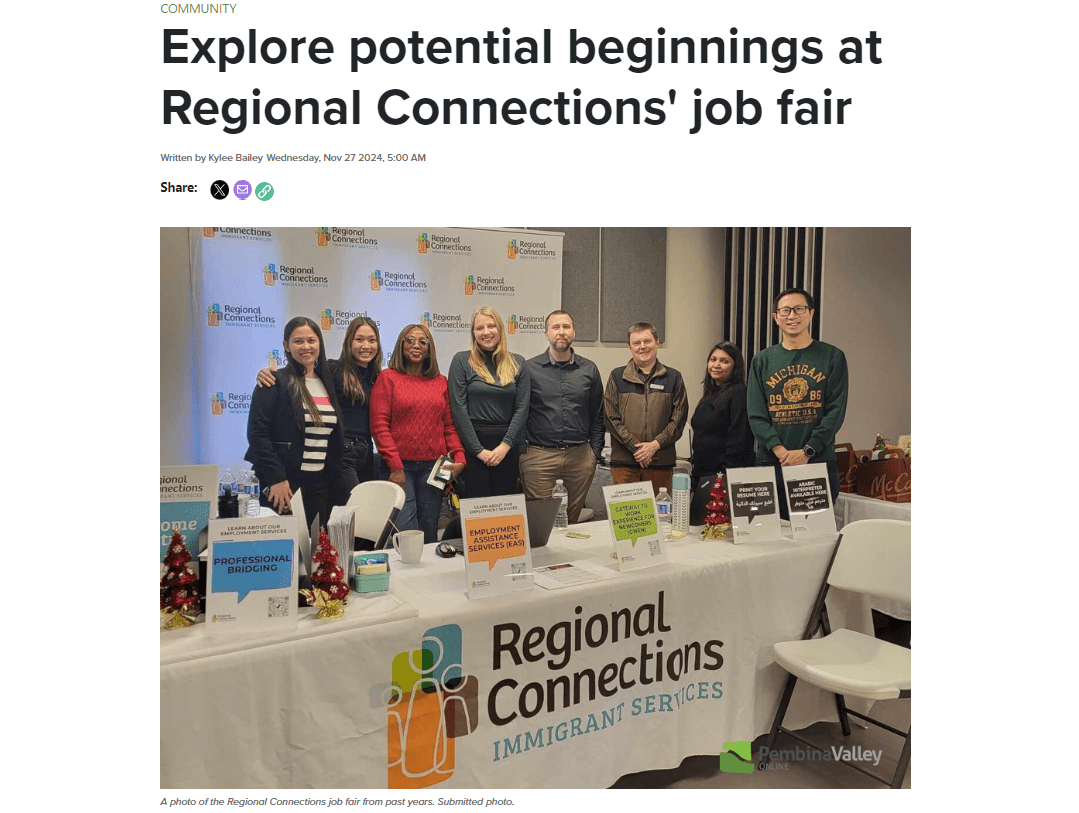 Explore potential beginnings at Regional Connections' job fair ...